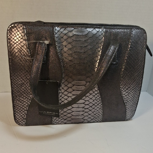 Via Spiga | Bags | Via Spiga Black And Silver Bag With Sophisticated ...
